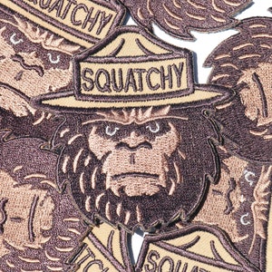 Squatchy Patch, Iron on Embroidered Bigfoot Patch, Yeti, Sasquatch ...