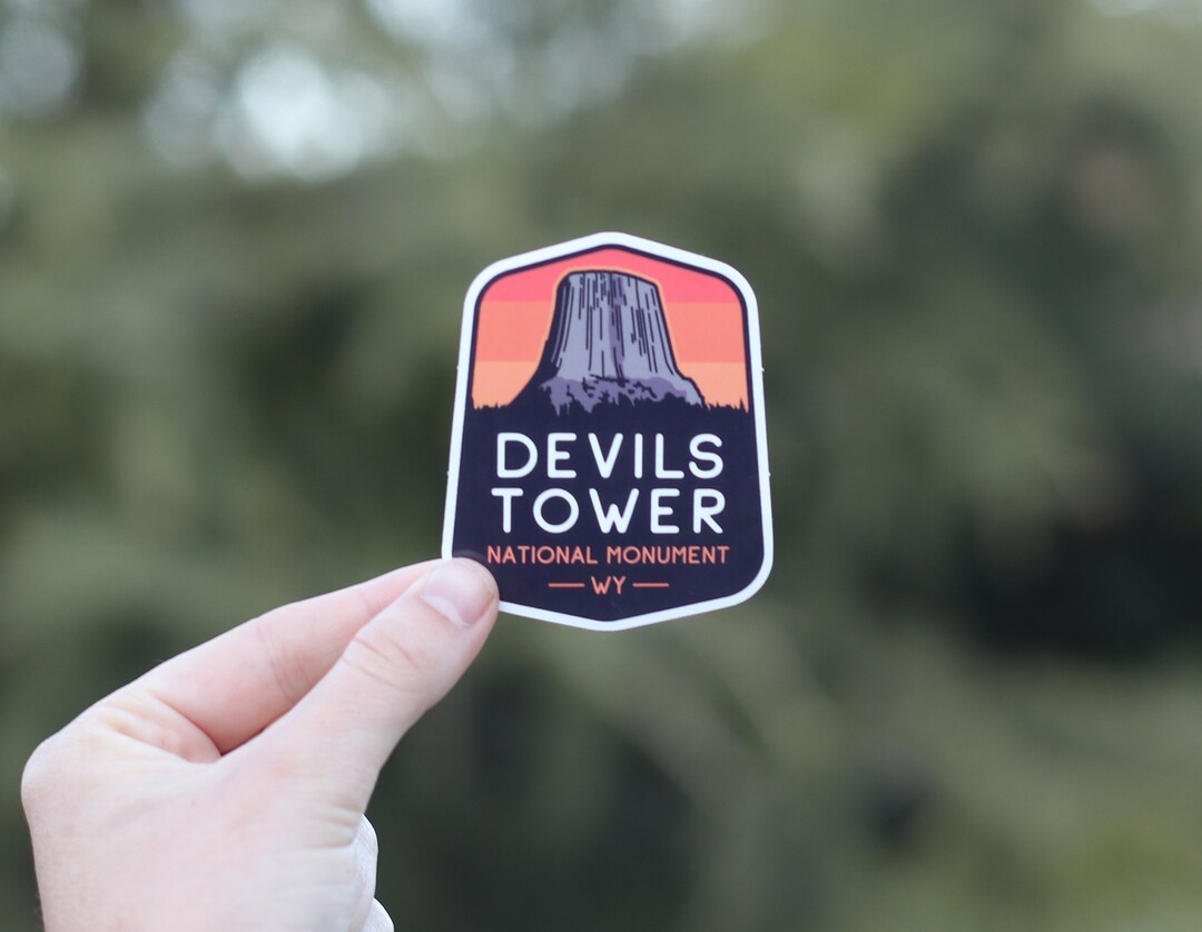 Devils Tower National Monument - Waterproof Vinyl Sticker, UV Resistant ...