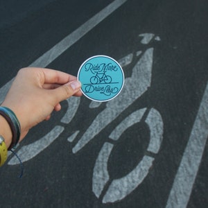 Ride More Drive Less Sticker | Bicycle Decal | for Bike Water Bottles ...