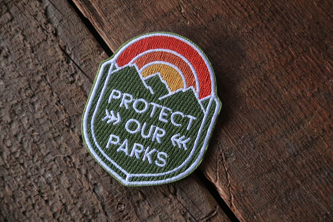Protect Our Parks Iron on Embroidered Patch for Hats Bags | Etsy