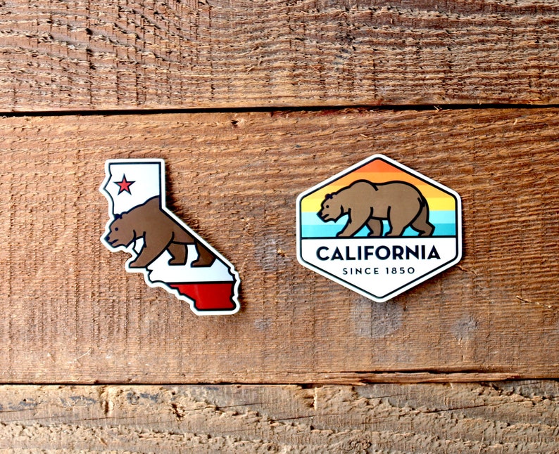 I Love California Two Sticker Set - Etsy