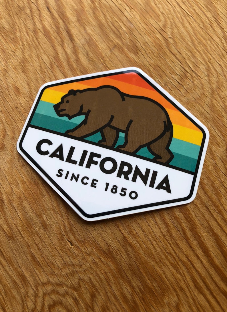 California Bear Waterproof Vinyl Sticker UV Resistant Decal | Etsy