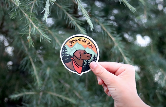 Adventure Dog Waterproof Vinyl Sticker UV Resistant Decal | Etsy