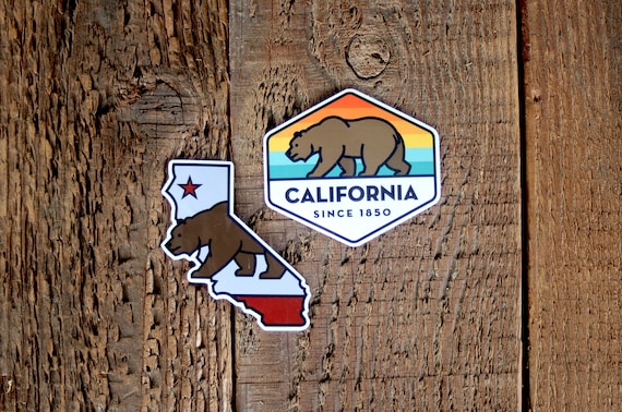 I Love California Two Sticker Set | Etsy