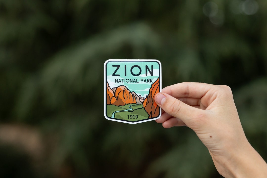 Zion National Park Sticker | Waterproof, Outdoor, Vinyl Decal | Hike ...