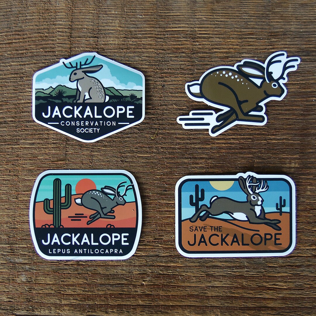 Jackalope Sticker Pack | Cryptozoology Decal Set | Funny Cryptid ...