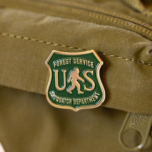 Sasquatch Department Enamel Pin - US Forest Service Lapel Pin - Etsy