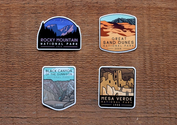 Colorado's National Parks Sticker Pack | Etsy