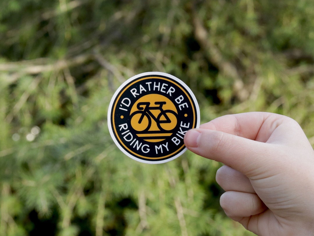 I'd Rather Be Riding My Bike Sticker: Waterproof Vinyl Decal - Etsy