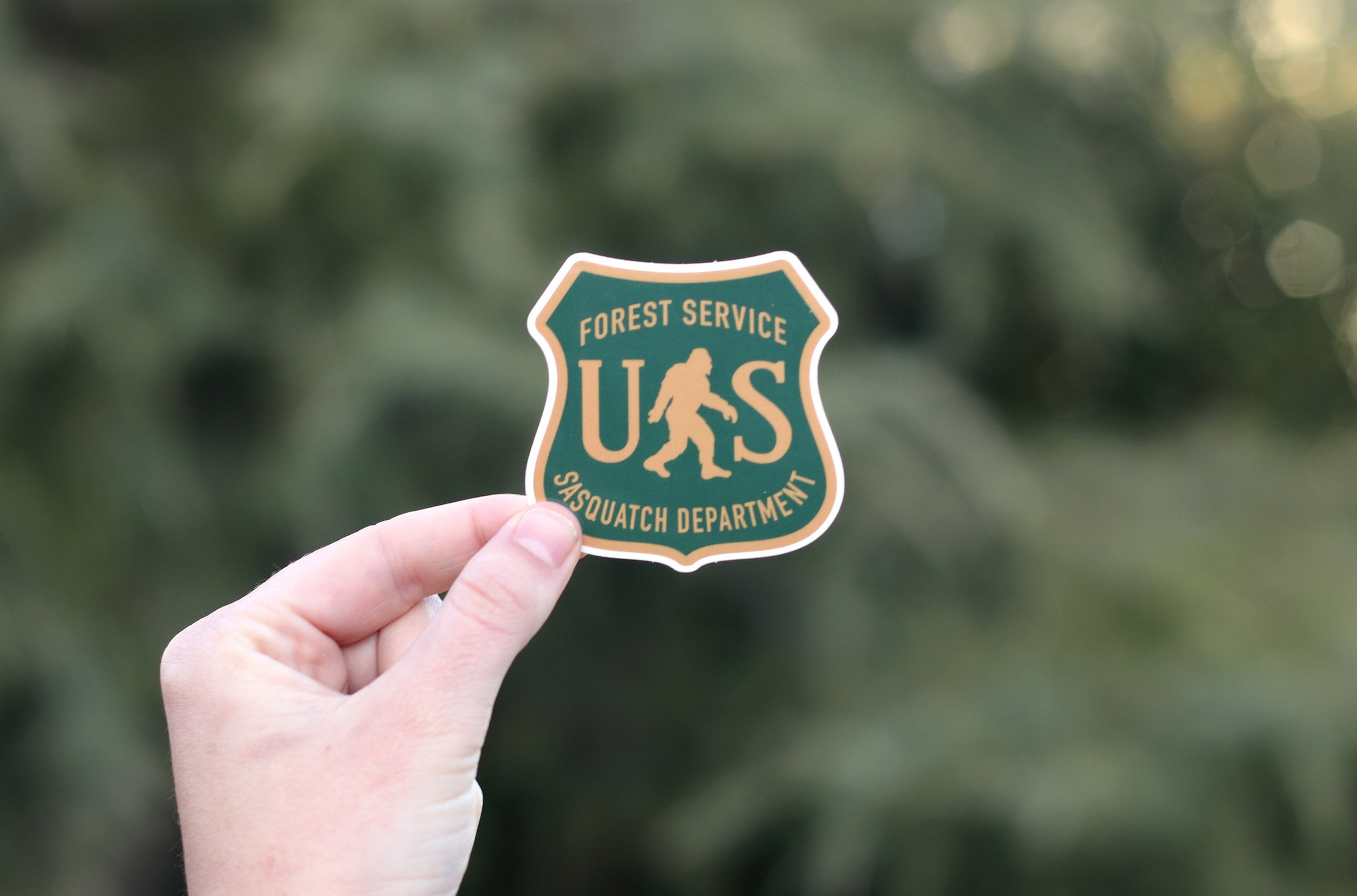 Paper Paper & Party Supplies Bigfoot Forest Service Vinyl Sticker ...