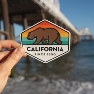 California Bear Waterproof Vinyl Sticker, UV Resistant Decal - Etsy