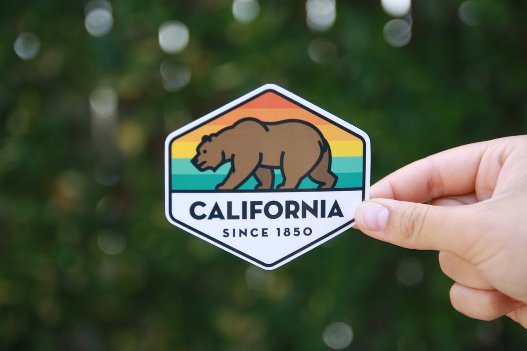 California Bear Waterproof Vinyl Sticker, UV Resistant Decal - Etsy