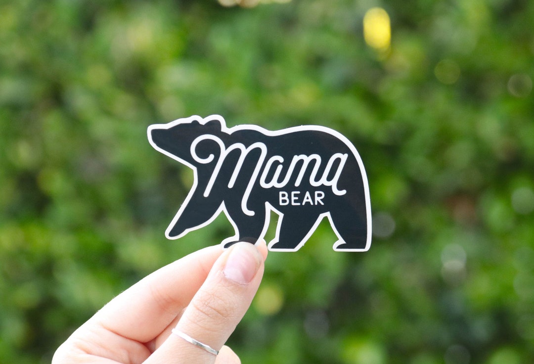 Mama Bear Waterproof Vinyl Sticker, UV Resistant Decal, Laptop ...