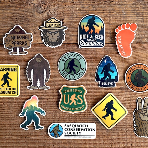 Bigfoot Sticker Set - Etsy