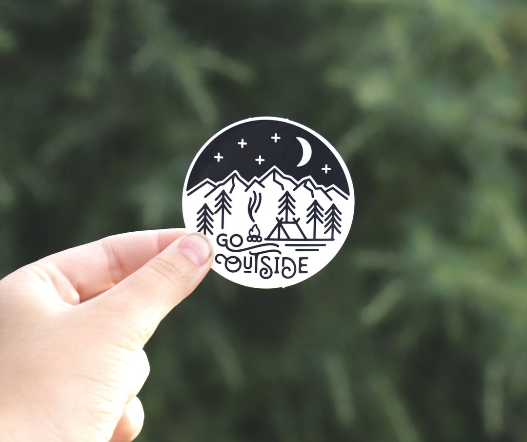 Go Outside - Waterproof Vinyl Sticker, UV Resistant Decal - Etsy