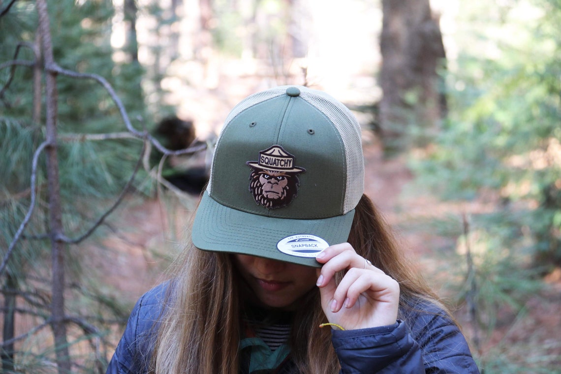 Bigfoot Squatchy Retro Trucker Hat Snapback Cap for - Etsy