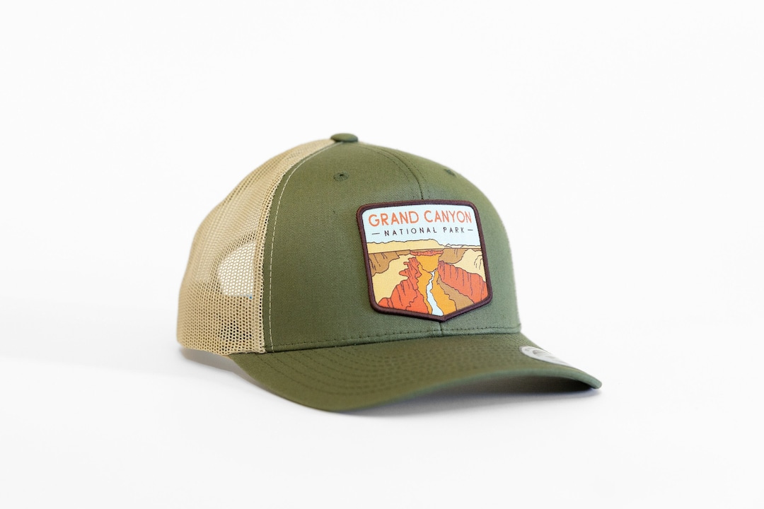 Grand Canyon National Park Hat | NP Trucker Cap | Embroidered / Woven ...