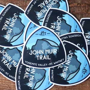 John Muir Trail Waterproof Vinyl Sticker, UV Resistant Decal - Etsy