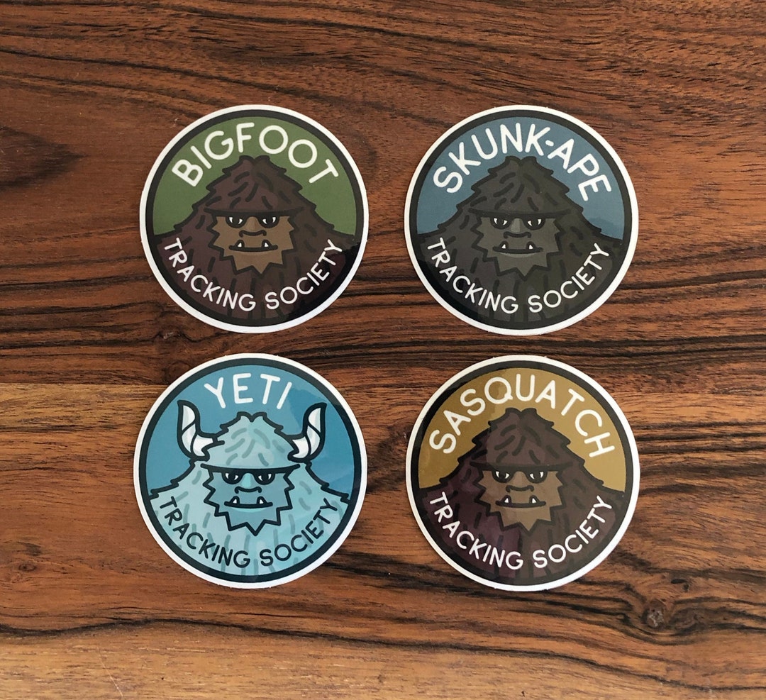 Bigfoot Around the World Tracking Society Sticker Set | UV Coated ...