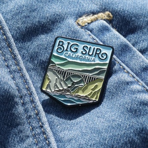 Enamel Pin, Big Sur California | Collectible Lapel Pin | Accessories ...