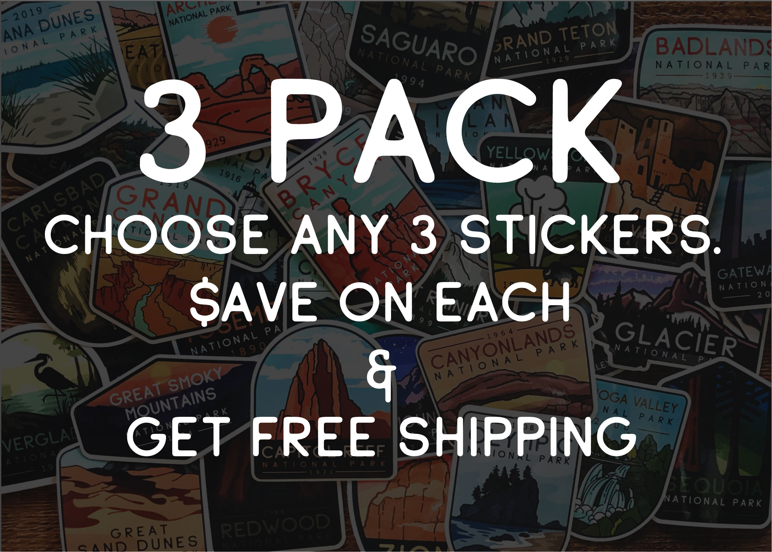 Choose Any 3 Sticker Pack | Etsy