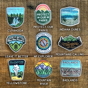 National Park Sticker Set: Waterproof Vinyl Decals - Etsy