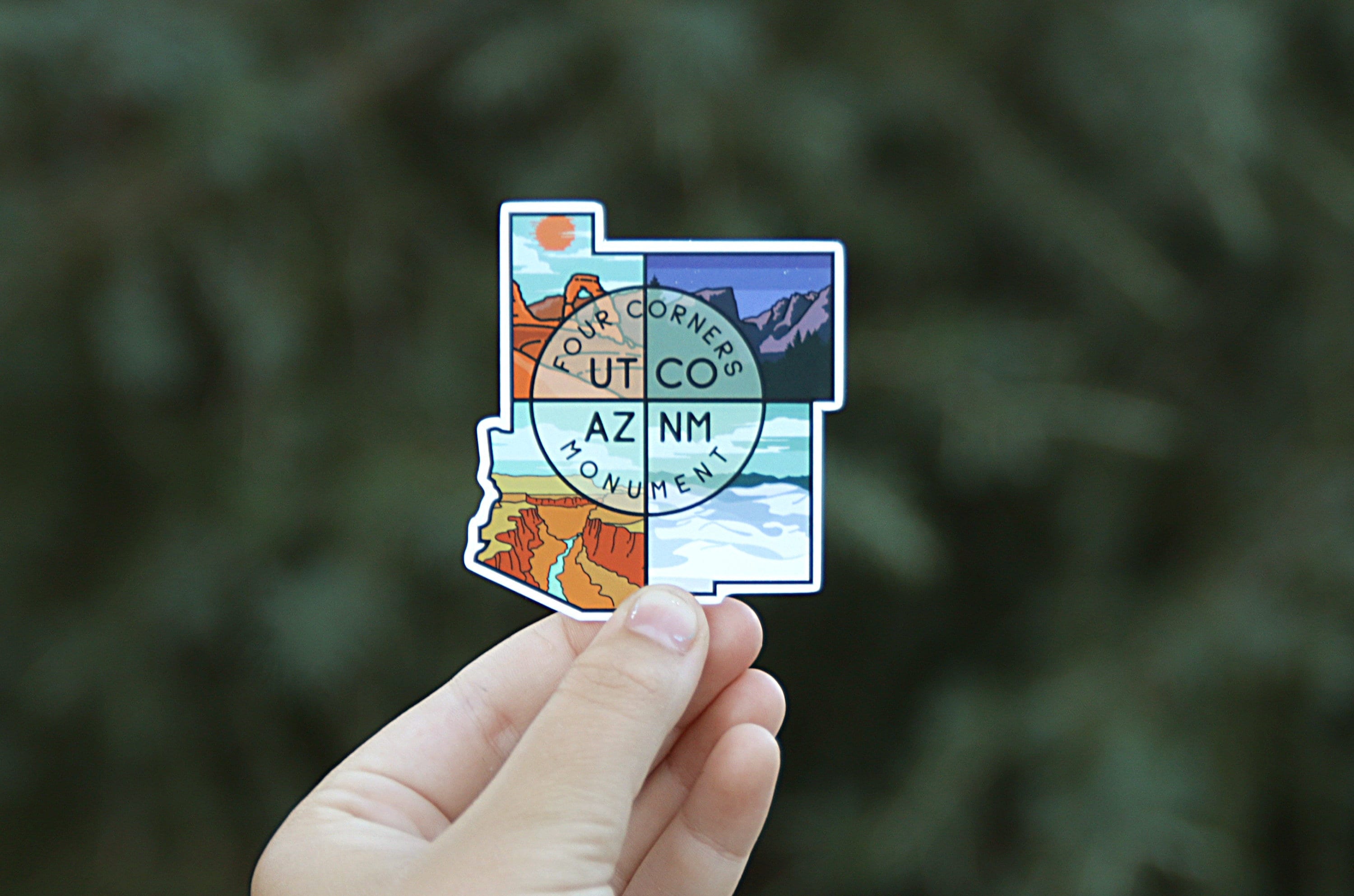 Four Corners Monument Sticker Waterproof Vinyl Decal UV - Etsy