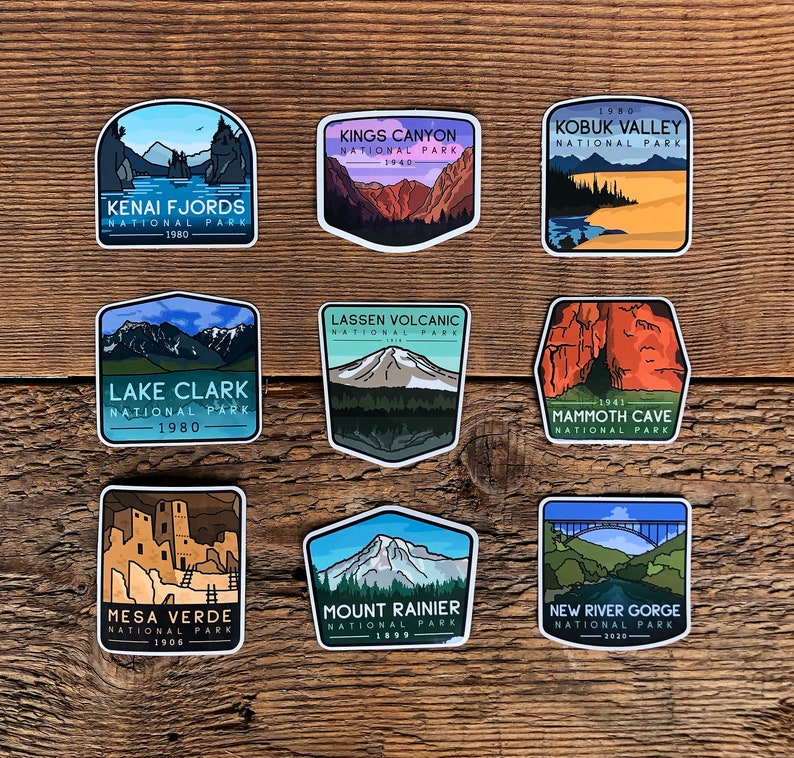 National Park Sticker Set Complete Set of 63 National Park - Etsy