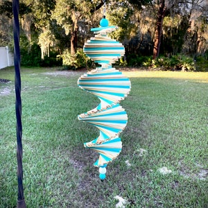 Wooden Spiral Wind Spinner BEACHCOMBER - Etsy