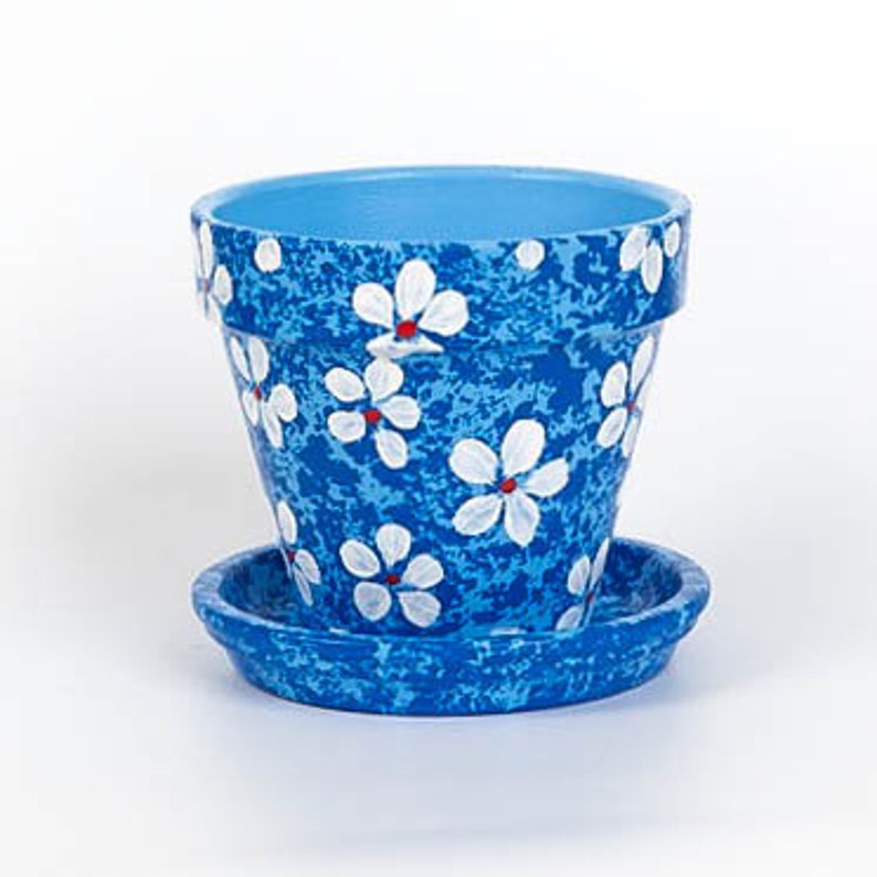 Flower Pot 6 Inch Terra-cotta Clay Pot Hand Painted Mom - Etsy