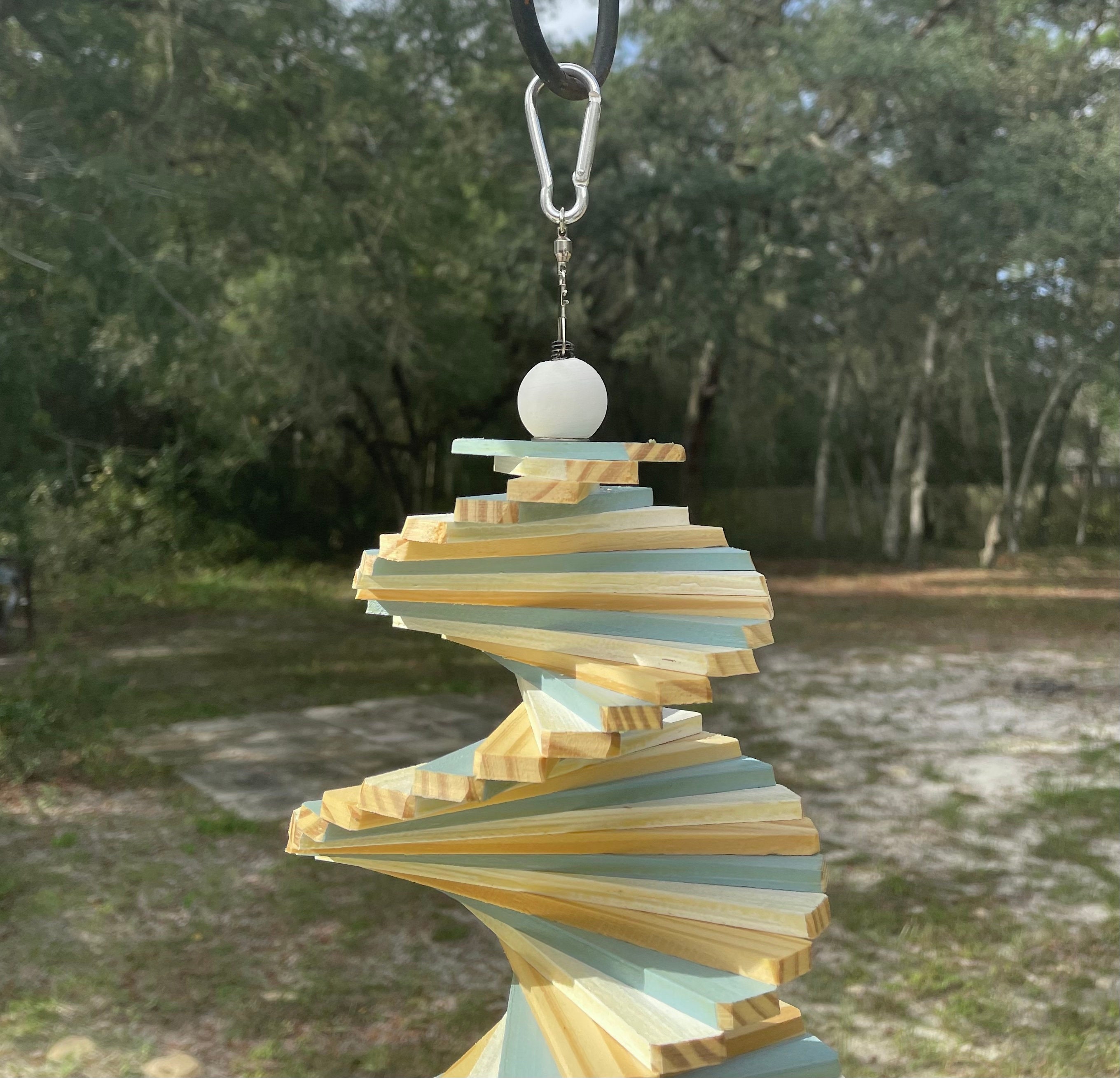 Wooden Spiral Wind Spinner OCEAN BREEZE - Etsy