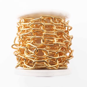 Designer 2 Feet Gold Plated Copper Chain-designer Rectangle Cable Chain ...