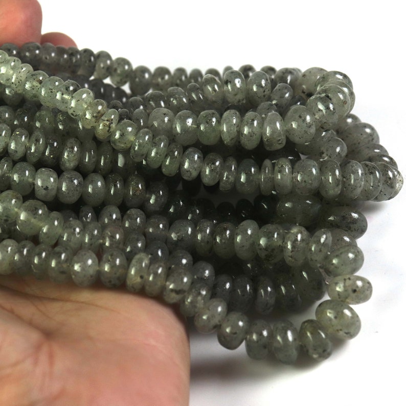 1 Strand Black Rutile Roundle Beads smooth Gemstone Rondelles - Etsy