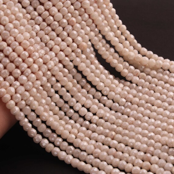 5strand White Silverite Rondelles Faceted Roundels Beads - Etsy