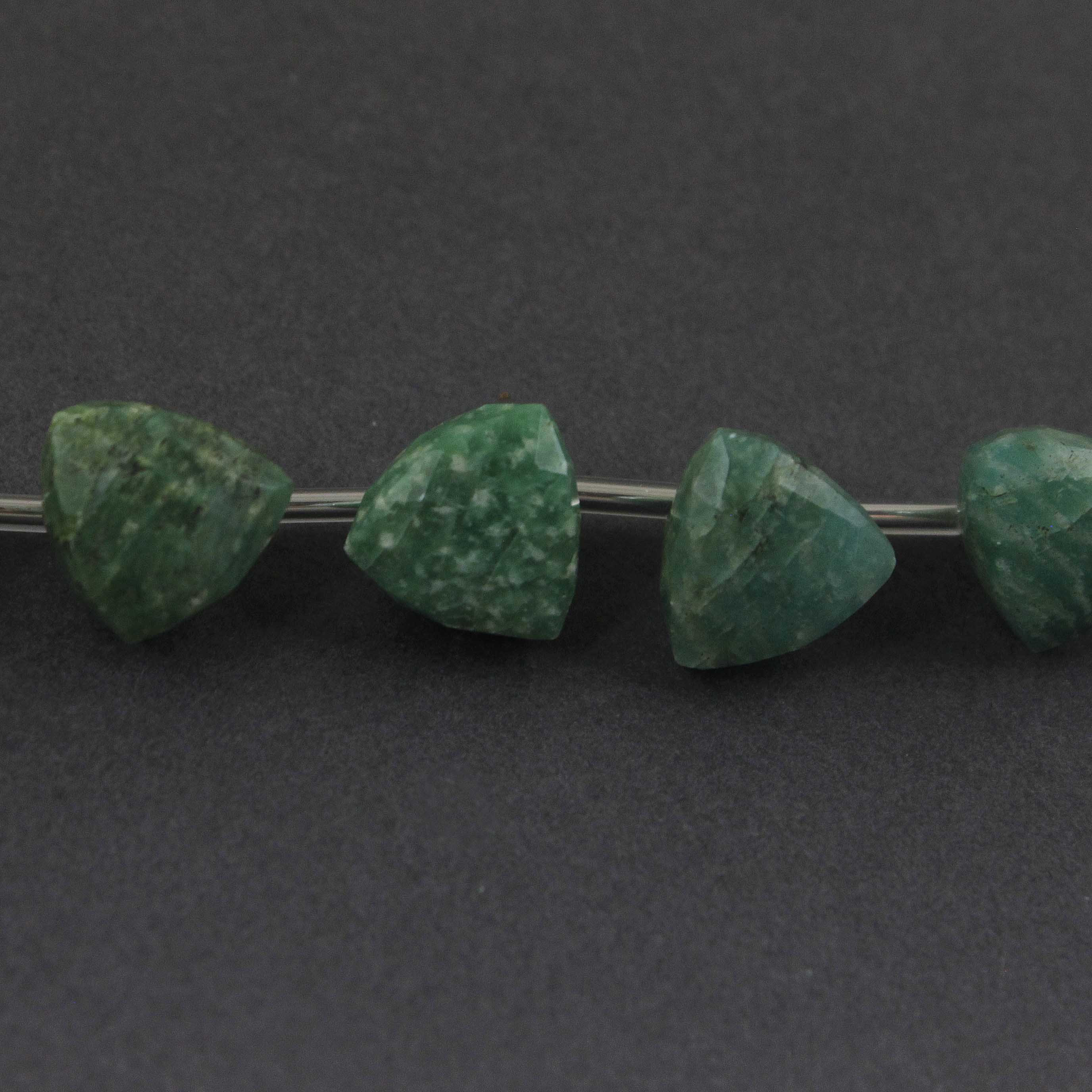 1 Strands Russian Amazonite Faceted Trillion Shape Gemstone | Etsy