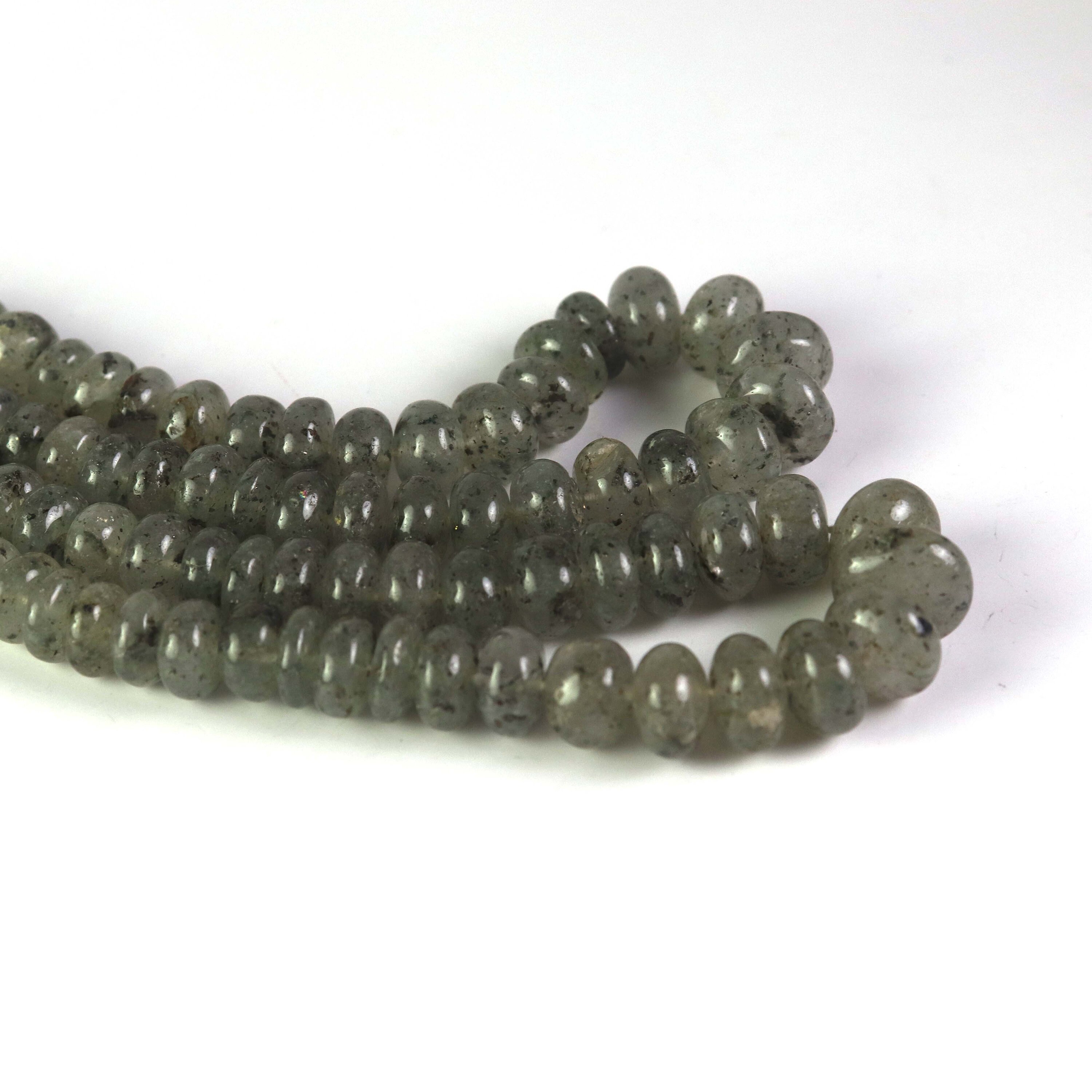 1 Strand Black Rutile Roundle Beads smooth Gemstone Rondelles - Etsy