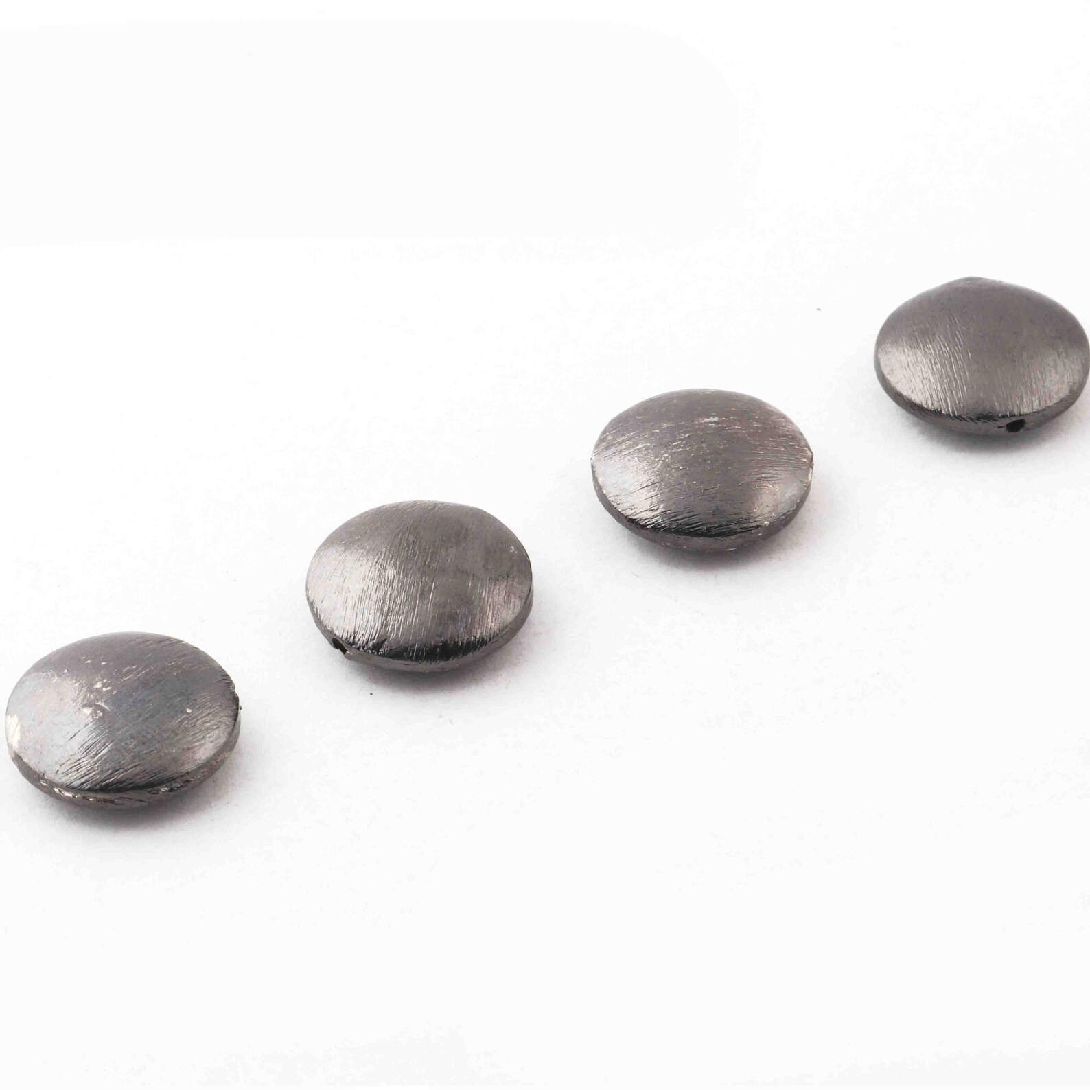 1 Strand Oxidized Silver Plated Copper Coin Shape - Etsy