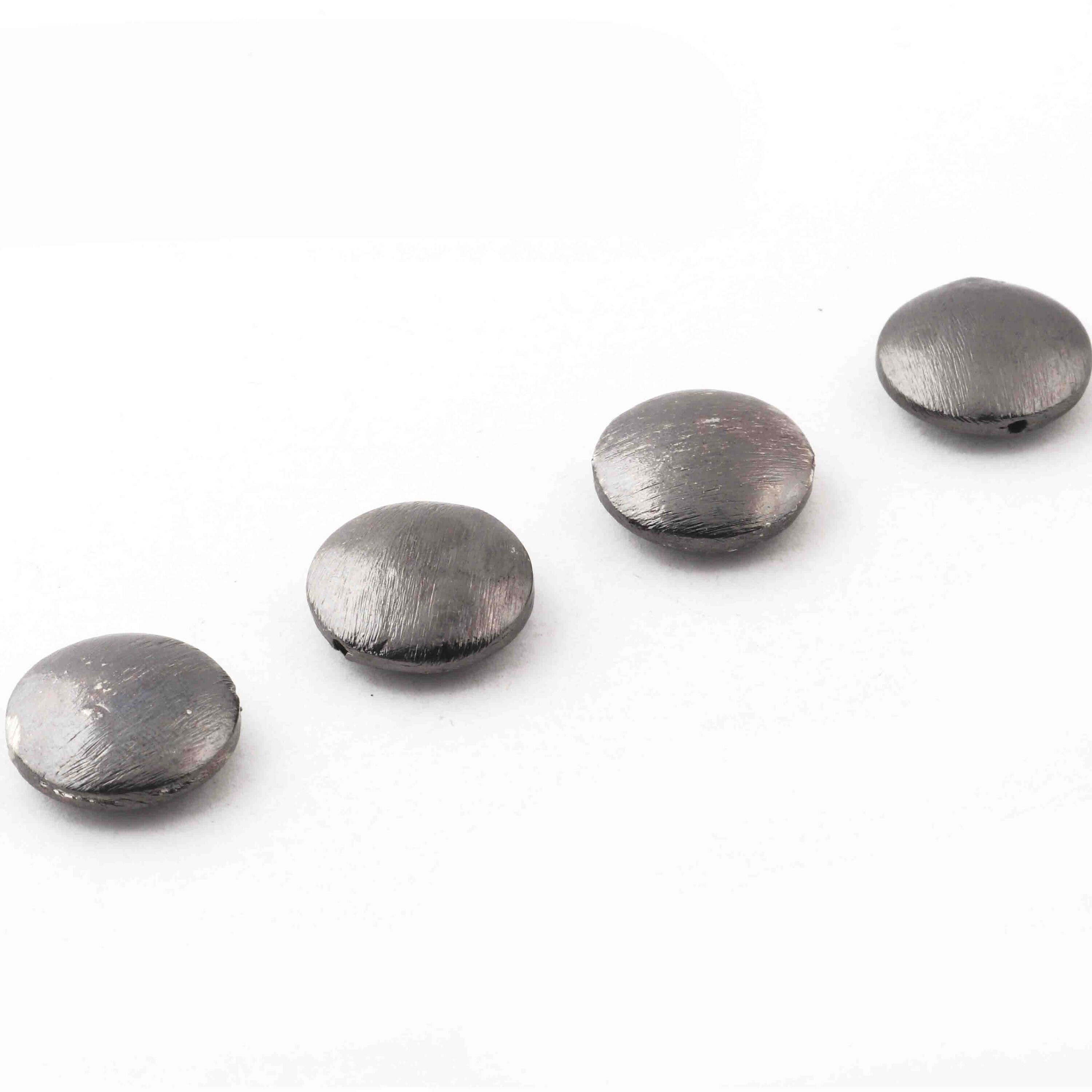 1 Strand Oxidized Silver Plated Copper Coin Shape - Etsy