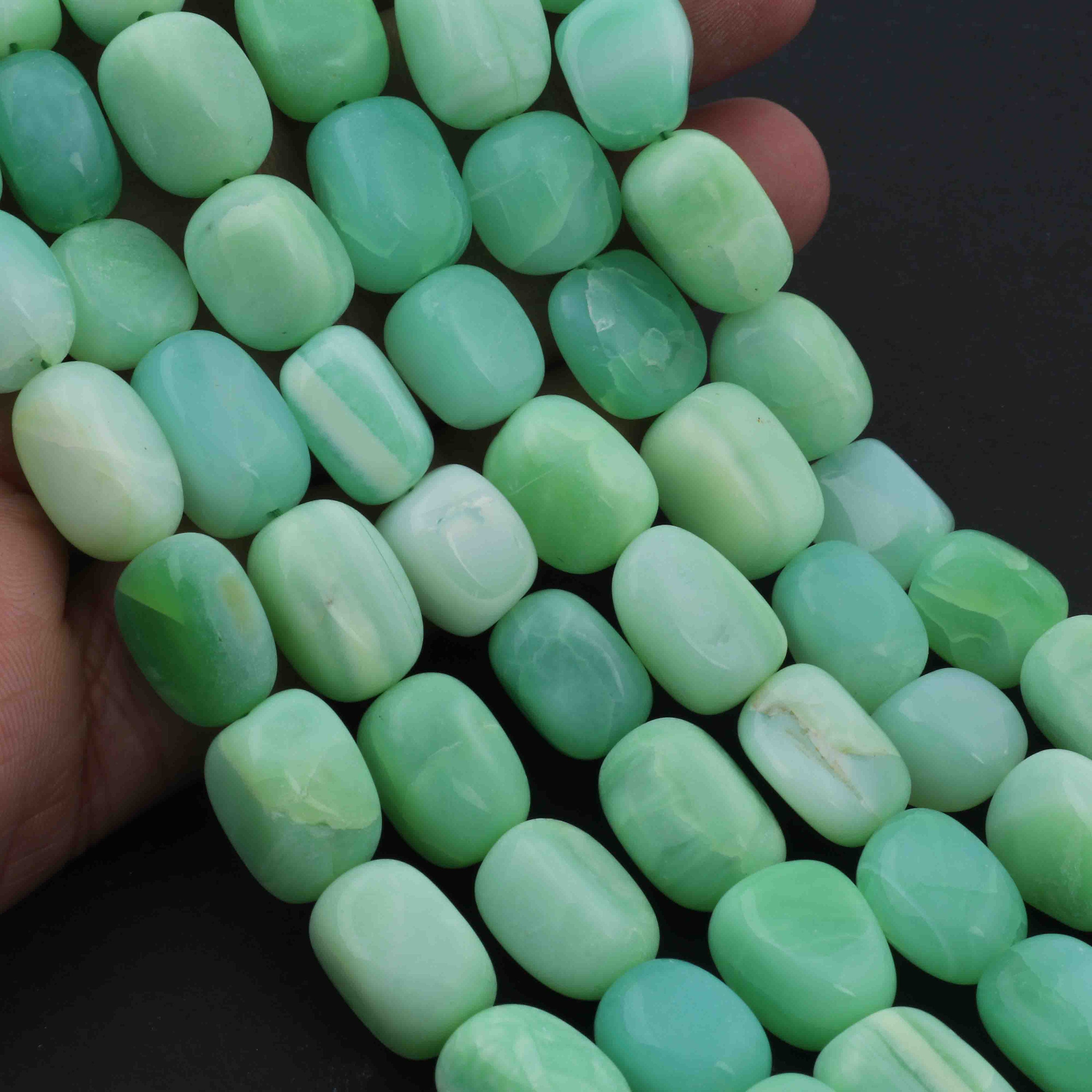 1 Strand Green Opal Tumble Beads smooth Gemstone Nuggets - Etsy