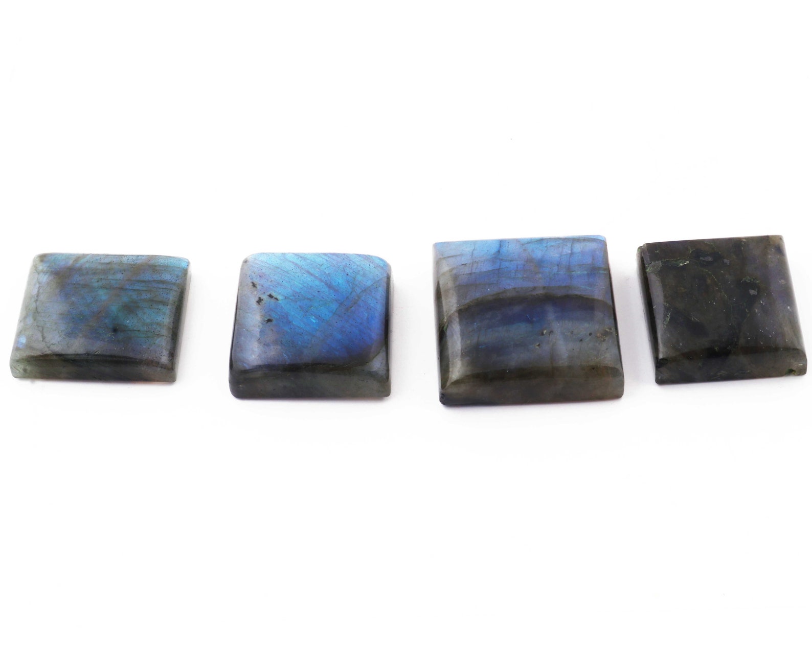 4 Pcs AAA Quality Natural Labradorite Blue Flash Smooth | Etsy