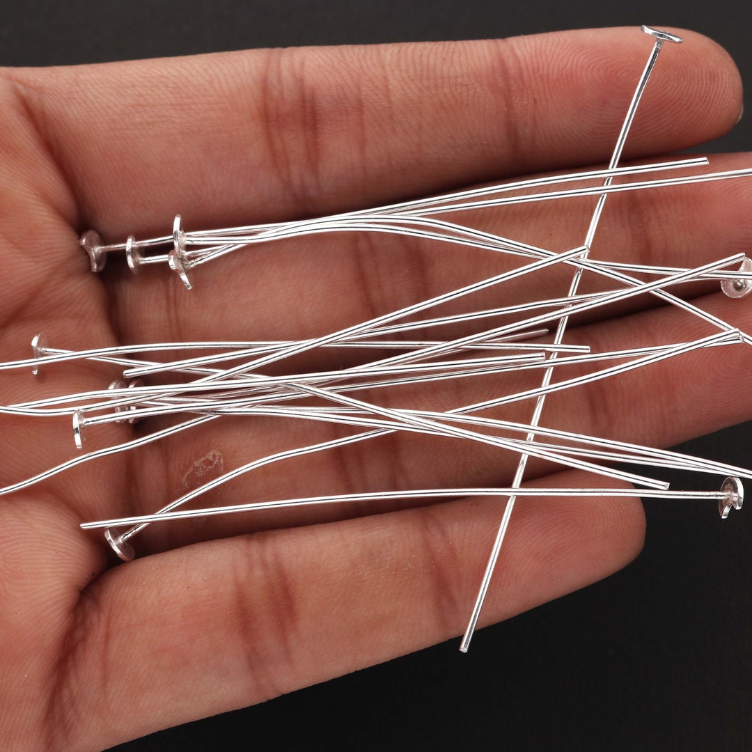 50 Pcs Silver Head Pin,silvar Stike, Pear Shape Head Pin , Copper Pin ...