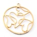 5 Pcs Designer Round Shape Design Charm 24k Gold Plated Pendant , Round ...