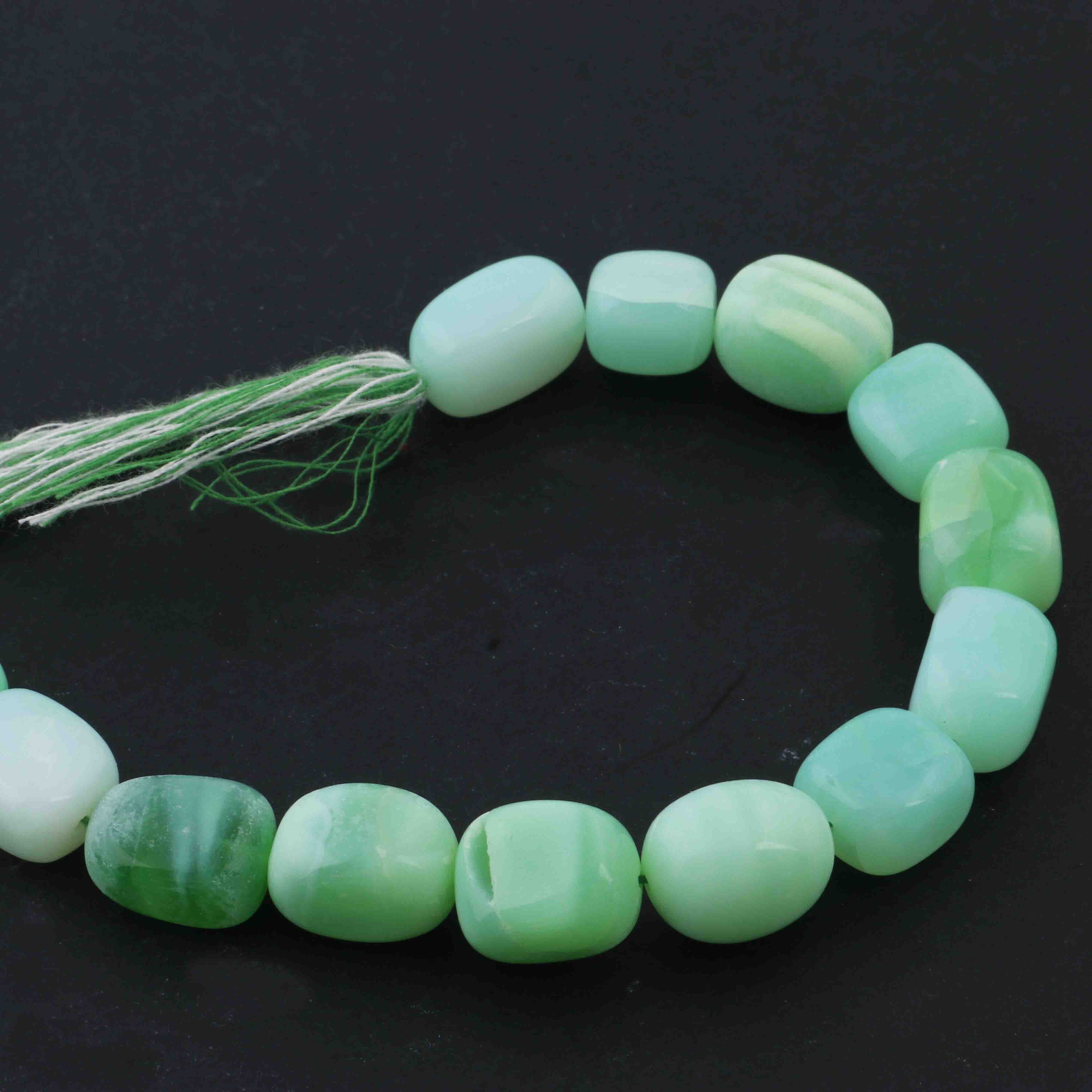 1 Strand Green Opal Tumble Beads Smooth Gemstone Nuggets | Etsy