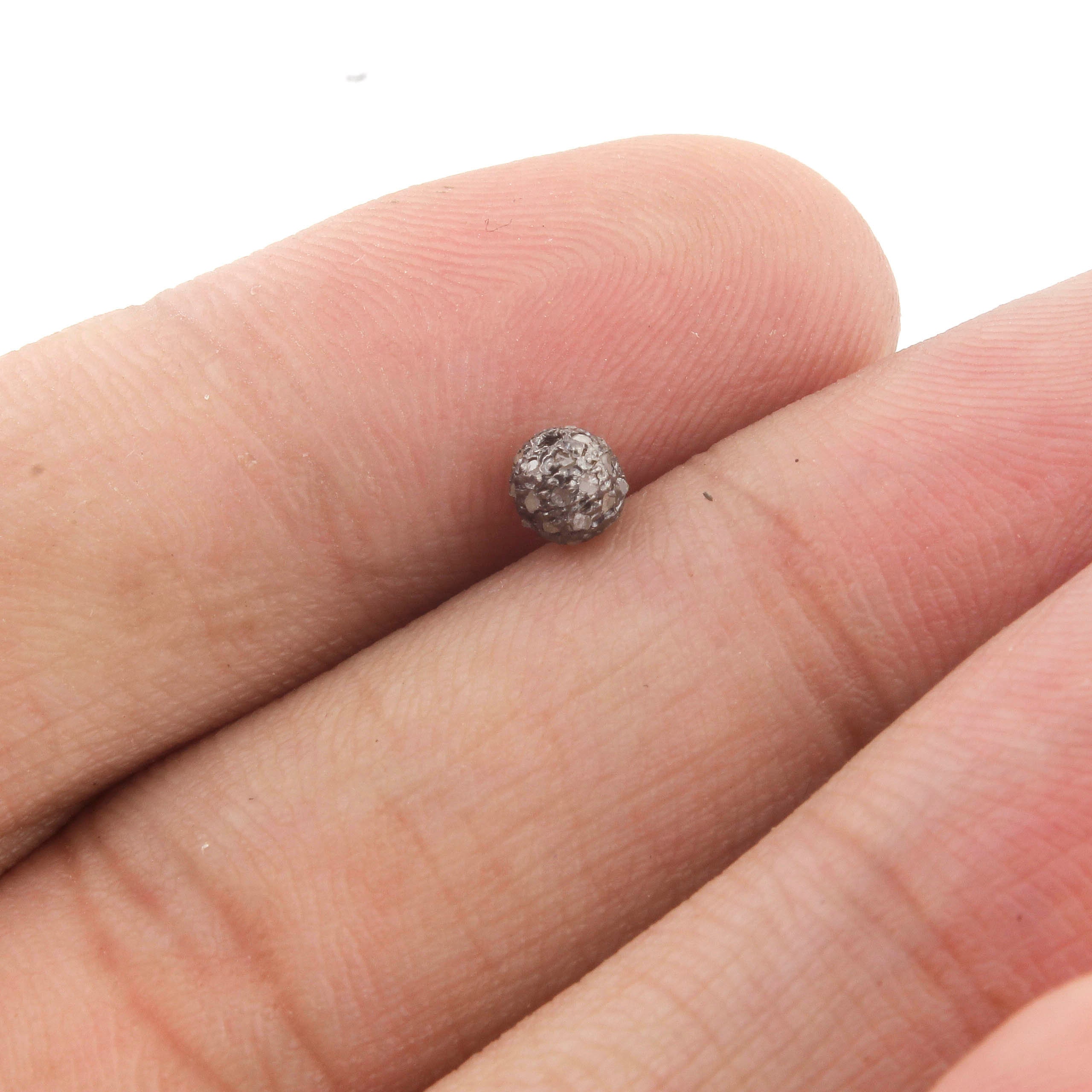 1 pc Pave Diamond Balls BeadsSterling Silver Diamond Balls | Etsy