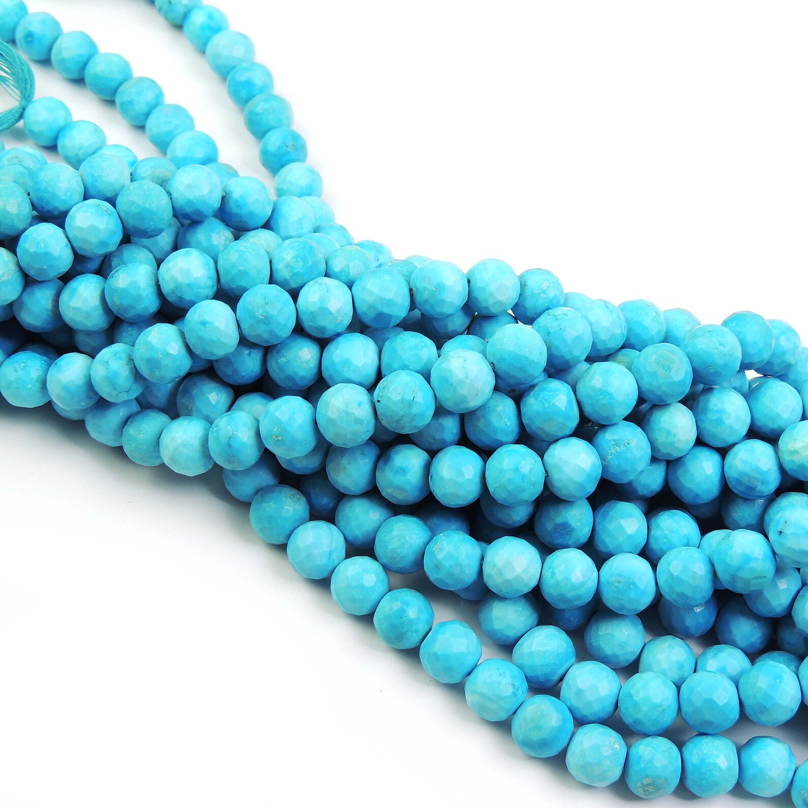 1 Strand Turquoise Balls Beads faceted Gemstone Ball Beads - Etsy