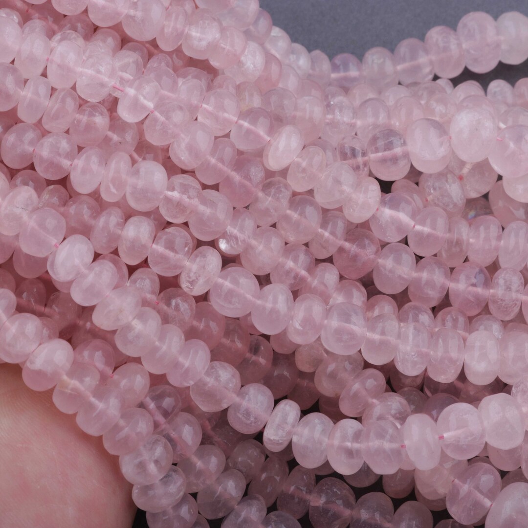 1 Strand Rose Quartz Round Shape Beads,smooth Briolettes Gemstone ...