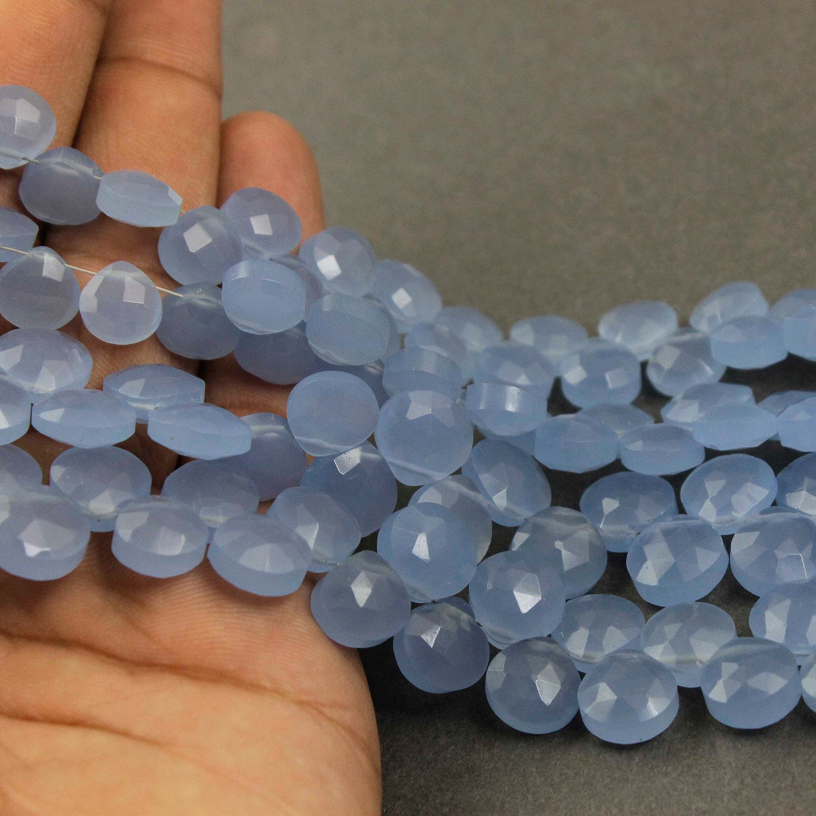 1 Strand AAA Quality Blue Chalcedony Beads Blue Chalcedony - Etsy