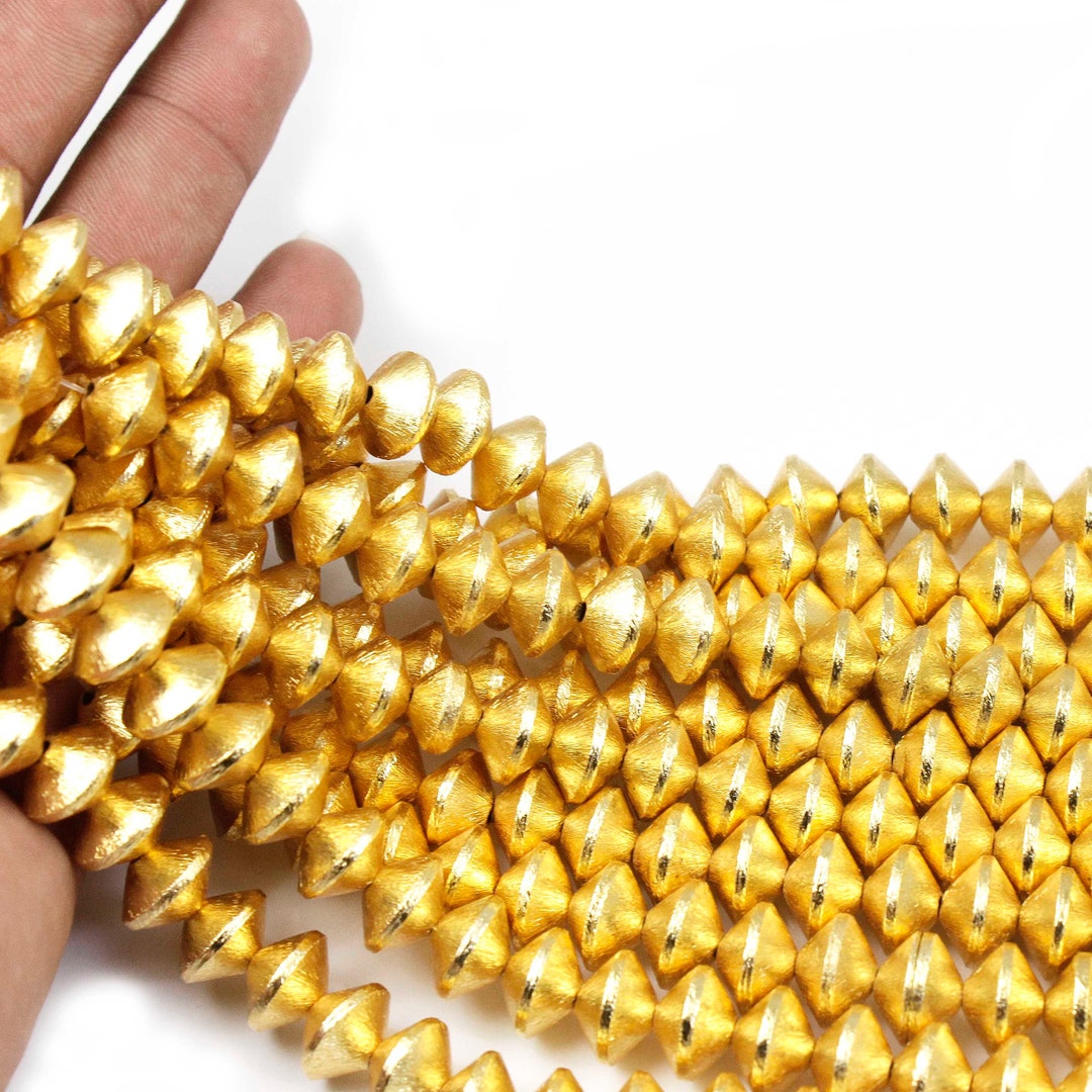 Gold Plated Copper Japanese Cap Beads, Jewelry Supplies (9 Strands) - Etsy