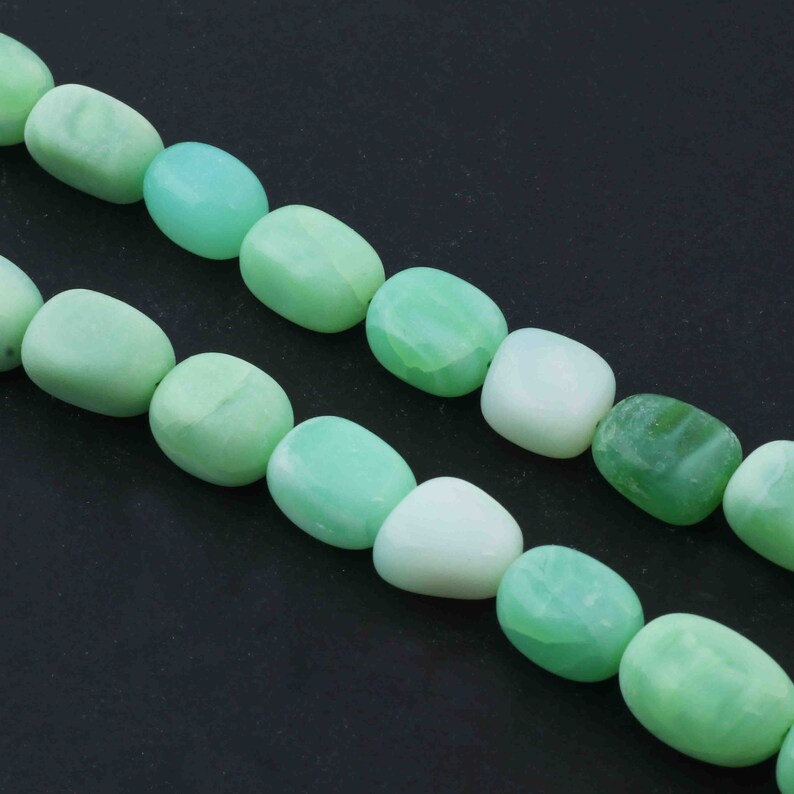 1 Strand Green Opal Tumble Beads smooth Gemstone Nuggets - Etsy