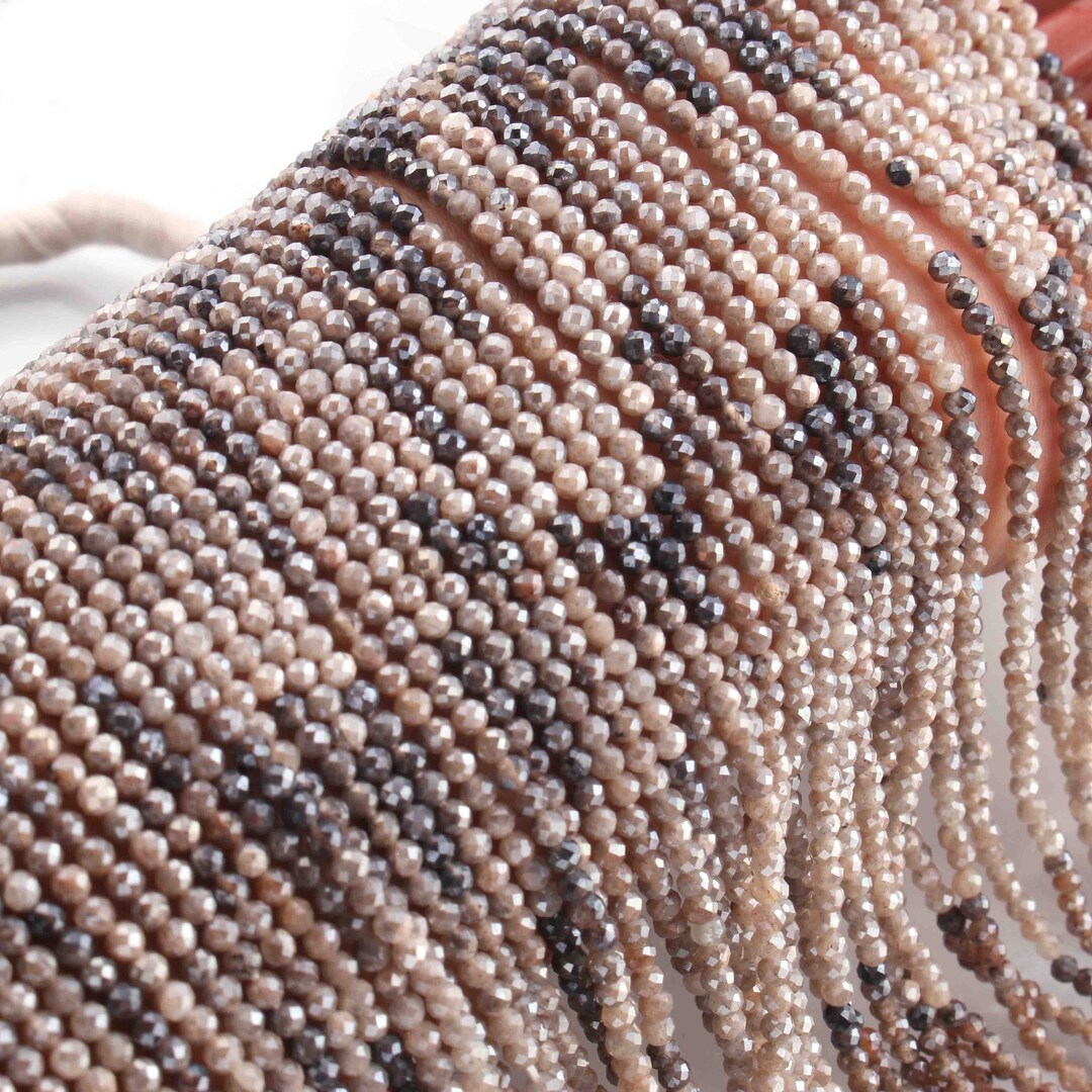 5 Strands Shaded Grey Silverite Balls Beads ,faceted Gemstone Rondelles ...